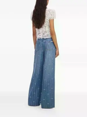 SELF-PORTRAIT Rhinestone Bow Jeans