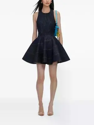 SELF-PORTRAIT Backless Halterneck Mini Dress