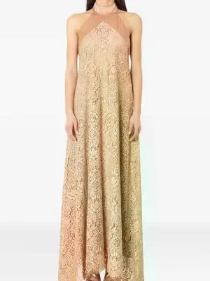 D.exterior Lace-overlay Gown