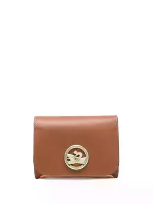 Longchamp Box-trot Leather Tri-fold Purse - Brown