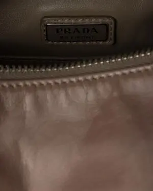 Prada Leather Shoulder Bag - Grey