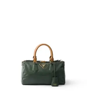 Prada Evasion Small Leather Top-handle Bag - Green