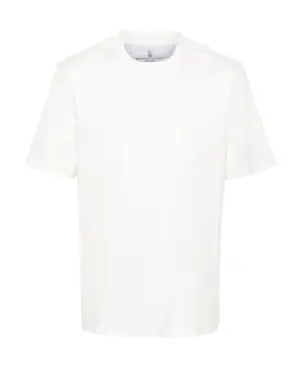 Brunello Cucinelli Crewneck Short-sleeved T-shirt - White