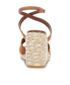 STUART WEITZMAN Round Toe Wedge Sandals - Nude