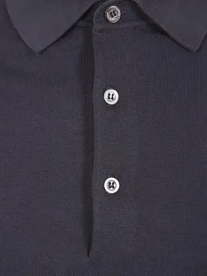 Aspesi Short-sleeve Buttoned Polo Shirt - Black