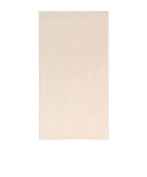 Moncler Logo Cotton Beach Towel - Light Beige