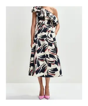 Essentiel Antwerp Printed A-line Midi Skirt