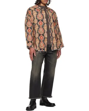 R13 Shredded Seam Patterned Shirt
