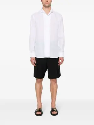 Brioni Long Sleeved Slub-texture Shirt