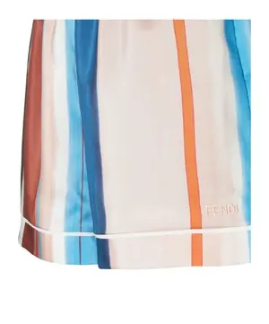 Fendi Striped Silk Habotai Shorts