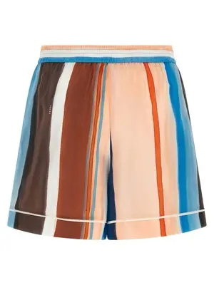 Fendi Striped Elastic-waist Shorts - Multicolour