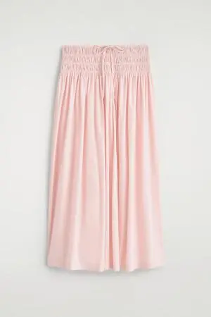 Cos Ruched-waist Midi Skirt - Pink