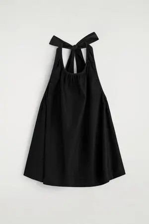Cos Open-back Halterneck Top - Black
