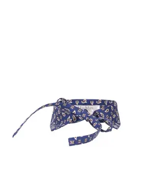 Max Mara Printed Silk Collar - Blue