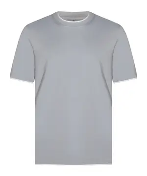 Brunello Cucinelli Layered-effect Crewneck T-shirt - Gray