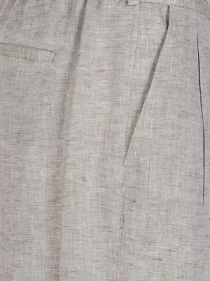 Peserico Pleated Tie-waist Tapered Cuff Pants
