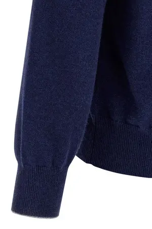 Brunello Cucinelli Funnel-neck Knitted Polo Shirt