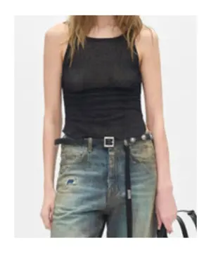 ANN DEMEULEMEESTER Mara" Cropped Tank Top