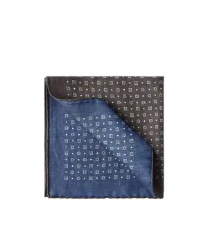 Brunello Cucinelli Patterned Pocket Square Scarf - Blue