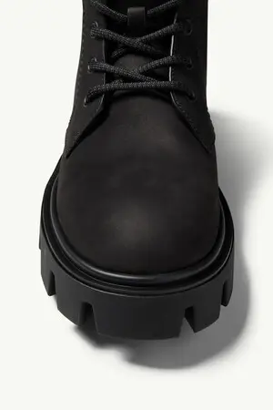 Moncler Peak City Lace-up Round Toe Ankle Boots
