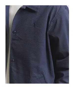 Polo Ralph Lauren Long-sleeved Shirt Jacket With Classic Collar - Navy