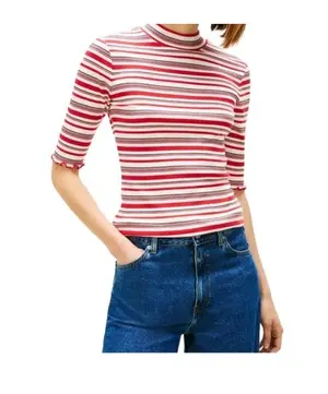 Tommy Hilfiger Striped Three-quarter Sleeve T-shirt