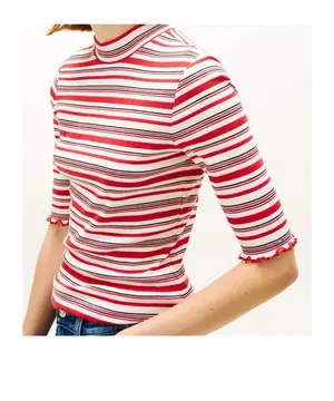 Tommy Hilfiger Striped Three-quarter Sleeve T-shirt