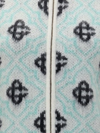 Casablanca Zip-up Patterned Knit Cardigan