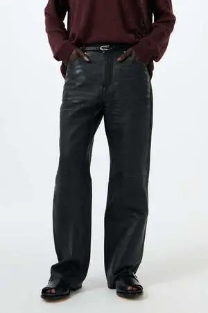 Our Legacy Carlson Straight-leg Leather Pants