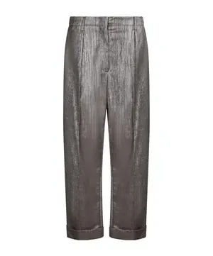 Brunello Cucinelli Metallic Lurex Detailed Trousers