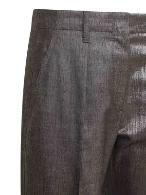Brunello Cucinelli Pleated Metallic Trousers