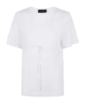 Simone Rocha Drawstring Detail Round Neck Short Sleeve Top