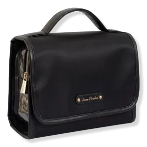 House Of Harlow 1960 Twill Nylon Multi-compartment Hanging Toiletry Case - Black