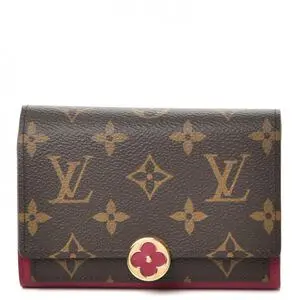 LOUIS VUITTON Compact Wallet Flore Monogram - Fuchsia