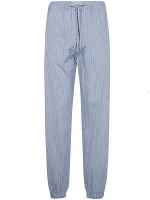 ATTICO THE ATTICO Blue Striped Cotton Trousers