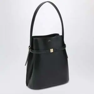 TOTEME Leather Bucket Bag With Strap - Black