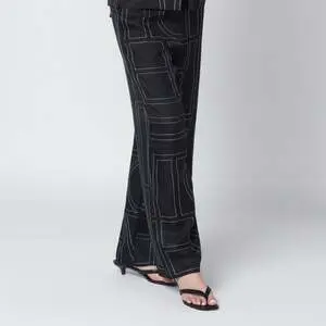 TOTEME Monogram Silk Trousers