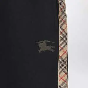 Burberry Jogging Trousers With Check Motif Detail