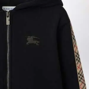 Burberry Hoodie With Check Motif Detail