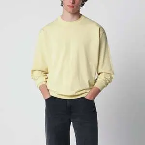 Auralee Cotton Crew Neck Long Sleeve Sweater