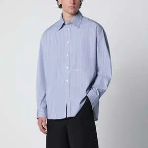 Givenchy White/ Striped Poplin Shirt - Blue