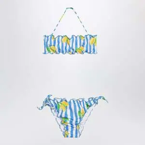 MC2 SAINT BARTH Striped Bikini With Lemon Print