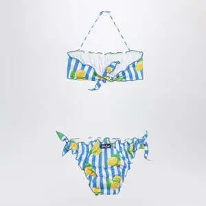 MC2 SAINT BARTH Striped Bikini With Lemon Print