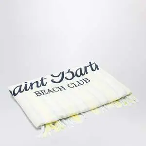 MC2 SAINT BARTH Striped Foutas Light Beach Towel With Logo
