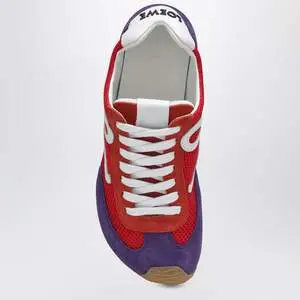 Loewe Ballet Runner 2.0 Suede And Mesh Sneakers - Red