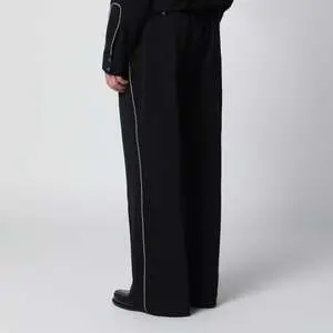 Needles Piping Cowboy Polyester Pants - Black