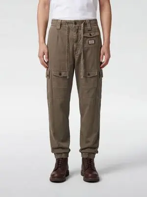 Dolce & Gabbana Cotton Cargo Trousers With Drawstring And Side Pockets