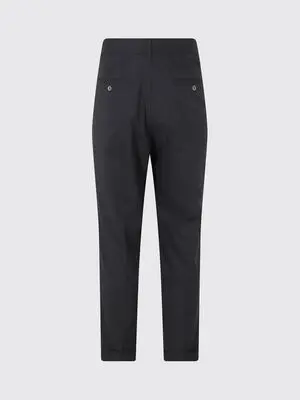 PAOLO PECORA Slim Fit Cotton Chino Trousers With Slant Pockets - Black