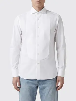 Brunello Cucinelli Slim Fit Cotton Poplin Shirt - White