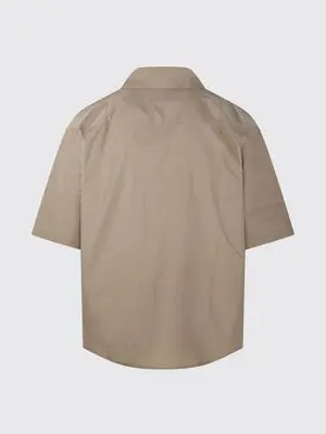 Ami Relaxed Fit Cotton Bowling Shirt With A Cuban Collar And Patch Pocket